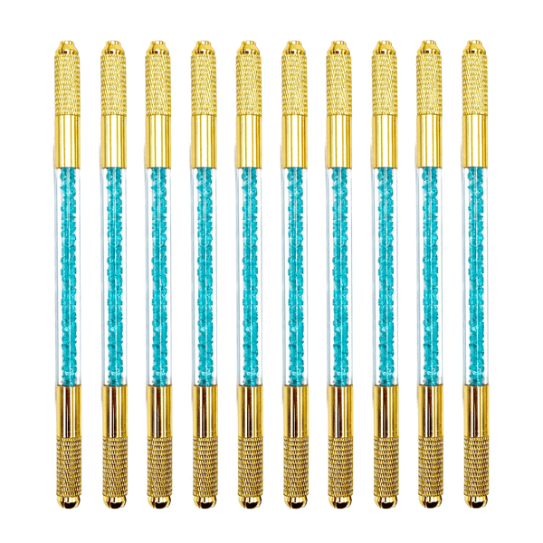 10/$25! Dual Ended Gold/Teal Crystal Microblading Tools – MINX Brows
