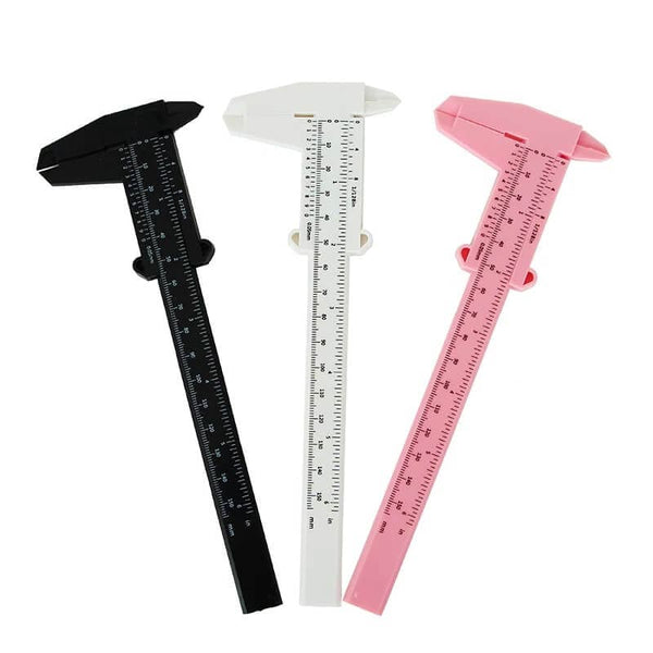 3 Pack Measurement Calipers - Pink, Black, White – MINX Brows