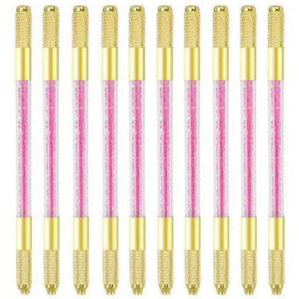 10/$25! OFF! Dual Ended Pink/Gold Crystal Microblading Tools – MINX Brows